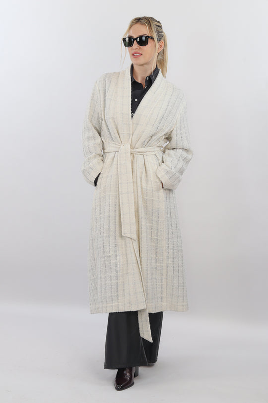 Manteau Long Gavardina avec Ceinture - Détail produit - Nmilat.ma